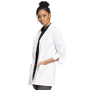 Cherokee Women's Scrubs 30" 3/4 Sleeve Lab Coat, White, Large