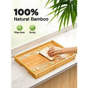 Bamboo Bed Tray Table with Foldable Legs, Breakfast Tray for Sofa, Bed, Eating, Working, Used As Laptop Desk Snack Tray by Pipishell