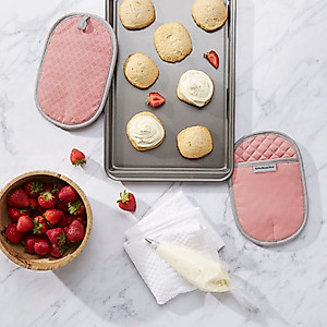 KitchenAid Asteroid Pot Holder 2-Pack Set, Dried Rose, 6.5"x10"