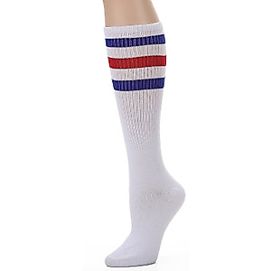 Leotruny 3 Pairs Over the Calf Tube Socks (C01-3pairs Multicoloured)