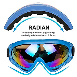 LJDJ Motorcycle Goggles - Glasses Set of 2 - Dirt Bike ATV Motocross Anti-UV Adjustable Riding Offroad Protective Combat Tactical Military Goggles for Men Women Kids Youth Adult