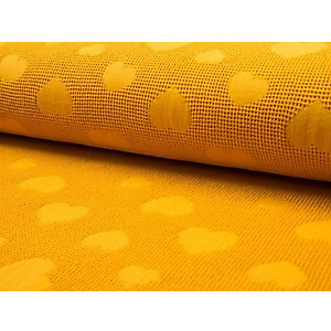Minerva Jacquard Cotton Waffle Fabric Ochre - per Yard