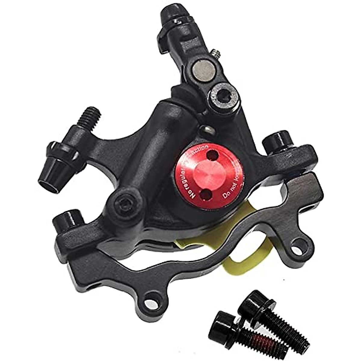 1 Pair Front & Rear HB-100 MTB Bike Hydraulic Disc Brake Calipers Aluminum Alloy Mountain Bike Road Bicycle Line Pulling Brake Clamp (Color : Black, Size : Front+Rear)
