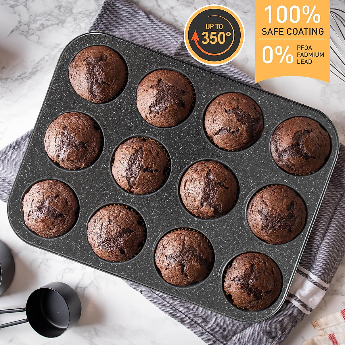 30 Piece Pots and Pans Set Non Stick, Granite Induction Cookware Sets, Nonstick Kitchen Cookware Sets, Non Toxic Cookware Set with Frying Pans and Saucepan, Kitchen Pots and Pans Set, Black