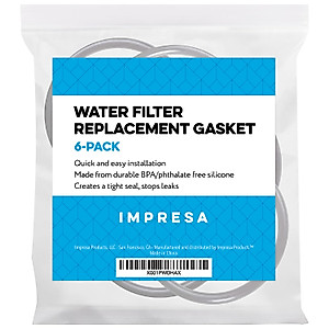 Impresa O-Rings Water Filter Replacement Gaskets - 6 Pack - Tight Seal and Stops Leaks - Quick and Easy to Install - Compatible with Whole Home Water Filtration System (2.5 in)