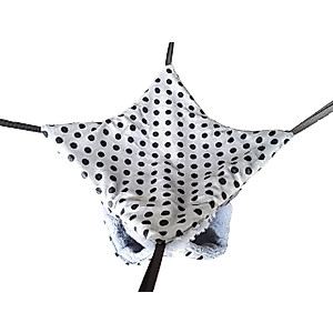 WOWOWMEOW Small Animals Plush Hammock Rat Ferret Triple Bunkbed Hammocks Cage Hanging Warm Hideout for Sugar Glider Squirrel (Small, Dots-Grey)
