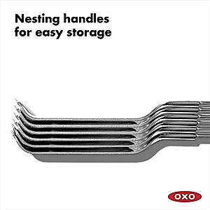 OXO Good Grips Grilling Tools, Stainless Steel Grilling Skewers - Set of 6