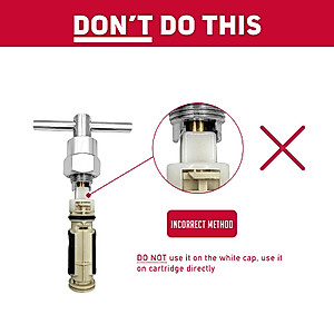 Welvzen Stainless Steel Core Cartridge Puller for 1222, 1225 & 1200, Shower Replacement Cartridge Removal Tool for 104421 with SUS304 Retainer Clip