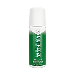 Biofreeze 13451 Roll-On Pain-Relieving Gel, 2.5 FL oz, Green Topical, Arthritis, Strains, Bruises, & Sprains