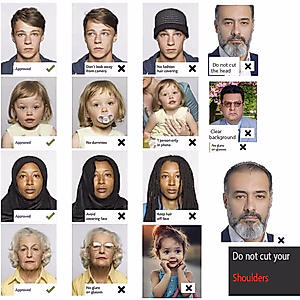 Kaslove LLC US Online Passport photo prints 2x2 inch, VISA, Citizenship, Immigration, Work Photos , green card (2*2 inch ( 12 pictures print))