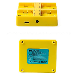 ZITAY 4 Channel NPF Battery Charger, Smart 4Bay PD 60W Fast Charger 4 Slot Simultaneous Charging Hub Fast Charger Compatible for Sony NP F970, F550, F570, F750, F980, F770, F960, F530, F330, 6KPRO