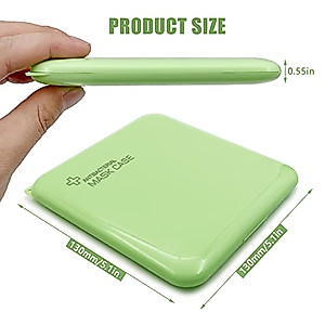 LYFJXX Mask Storage Case,4 Pack Portable Plastic Mask Storage Case, Reusable Mask Organizer to Protect and Store Disposable Masks Green