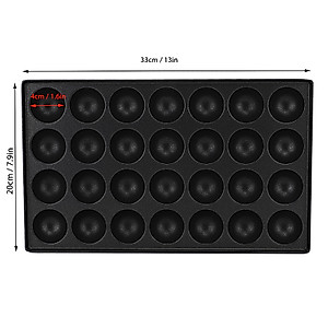 28 Holes Takoyaki Maker, Nonstick Aluminum Kitchen Frying Pan, Octopus Meatballs Baking Tray with Hole Diameter 4cm, Versatile Cooking Tray for Meat Balls, Quail Eggs