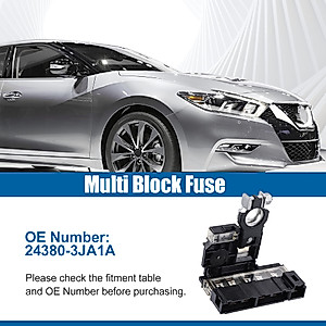 X AUTOHAUX 24380-3JA1A Multi Block Fuse for Nissan Altima Maxima Murano Pathfinder for Infiniti QX60 JX35 6 Circuit Automotive Circuit Fuses 243803JA1A