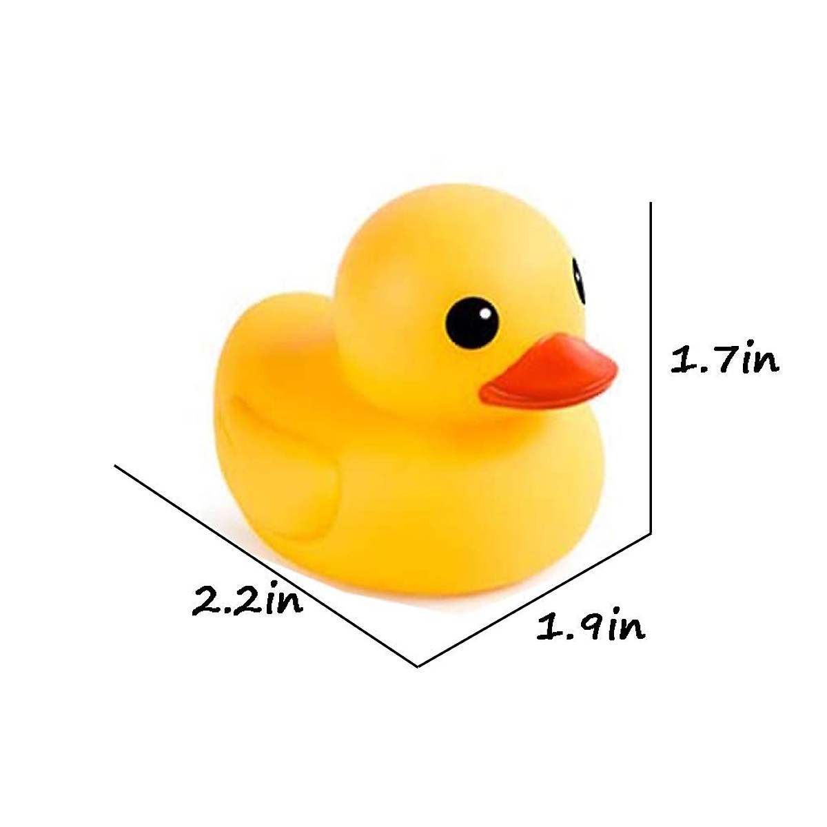 UMBWORLD Preschool Bath Toys Rubber Floating Squeaky Baby Wash Shower Toy for Toddlers Kids Party Decoration 12 Pcs (Yellow Duck)