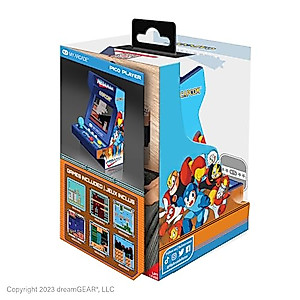 MY ARCADE Mega-Man Pico Player: 3.7" Playable Portable Tiny Arcade Machine with 6 Retro Games, 2" Screen Color Display, Small
