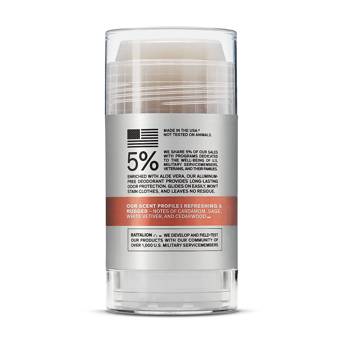 Aluminum-Free Deodorant for Men by Bravo Sierra, 1-Pack-Contains Natural Ingredients–Long Lasting All-Day Odor and Sweat Protection-White Vetiver & Cedarwood, 3.2 oz-Paraben-Free, Vegan & Cruelty-Free