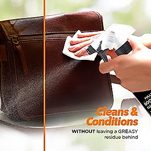 Fuller Brush Leather Boot & Jacket Cleaner Conditioner - Natural Oil Formula Cleans & Conditions Leather & Vinyl Boots Jackets Backpacks Luggage & More Removes Dirt Dust & Grime without Any Residue