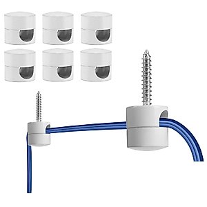 6 Pack Plastic Swag Hooks for Ceiling Hanging,Sangle Sopffy Lamp Hook for Hanging Pendant Lighting Fixture Ceiling Light Hook for Chandelier Ceiling Lights Cable,White