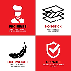 10" Pro Series Aluminum Nonstick Frying Pan, 3.5mm Thick Aluminum Professional Non Stick Pan, Every Day Use Heavy Duty Non Stick Frying Pan with Deep Sloped Sides and Riveted Handle for Extra Comfort