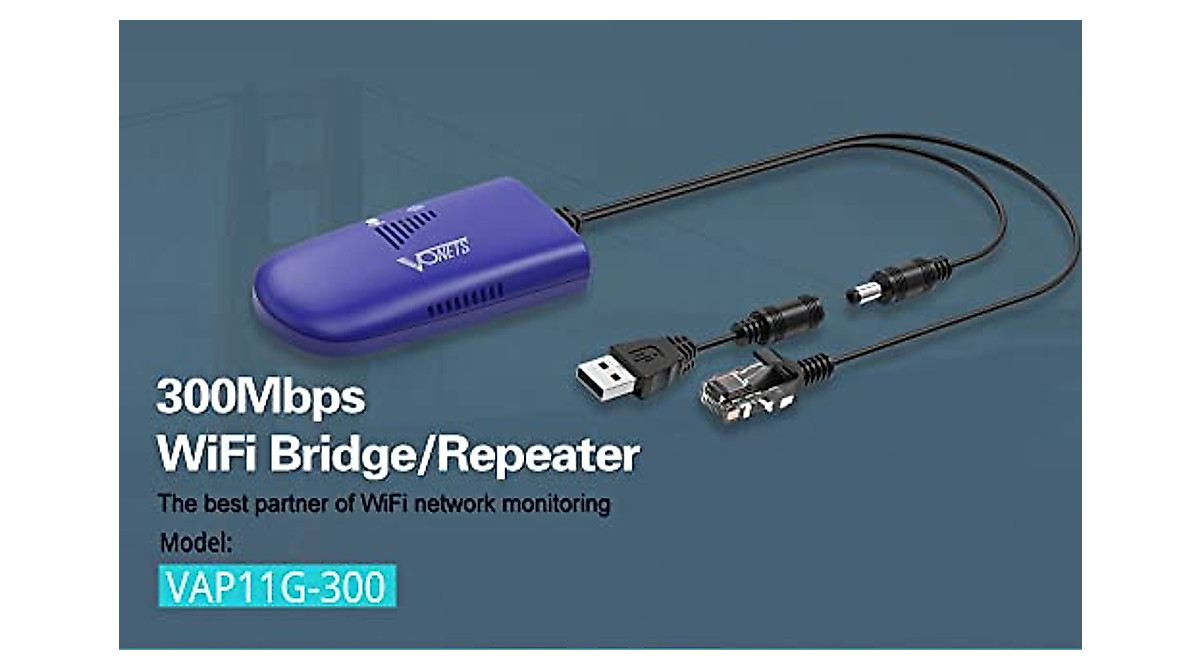 VONETS WiFi Bridge & Repeater - 300Mbps Industrial WiFi Solution