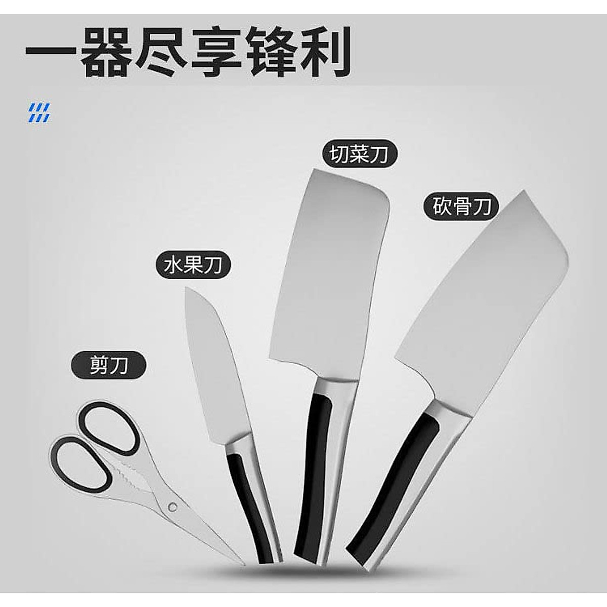 Emery whetstones can be used in kitchen knife sets, steak knives, santoku knives, sushi knives, cleavers, scissors, chisels.