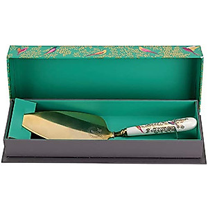Portmeirion Sara Miller London Chelsea Cake Server | 10 Inch Wedding Cake Cutter for Cakes, Pies, and Desserts | Made of Fine Porcelain and Stainless Steel | Handwash Only