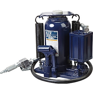 TCE TCE31001 Torin Pneumatic Air Hydraulic Bottle Jack with Manual Hand Pump, 20 Ton (40,000 lb) Capacity, Blue