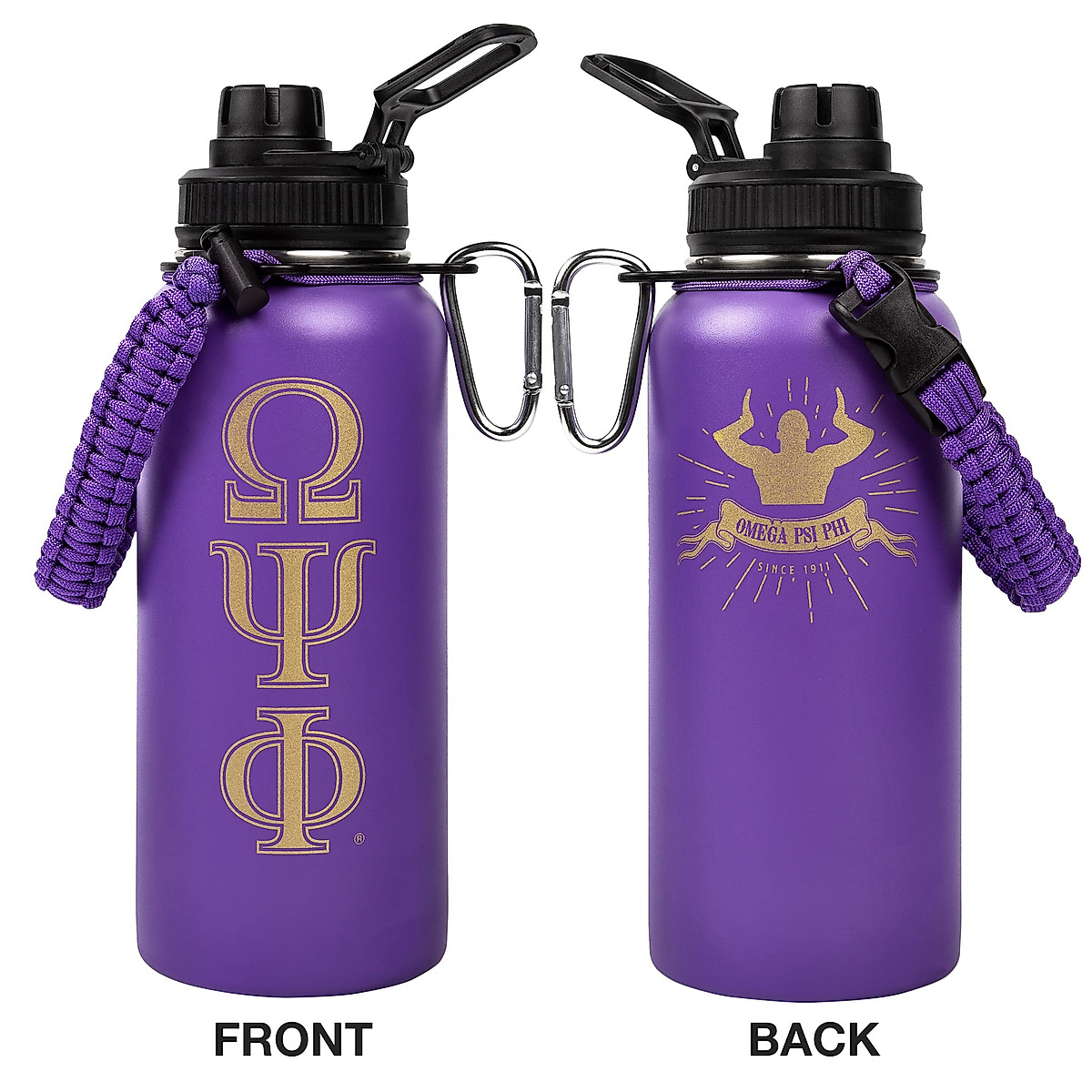 BBGreek Omega Psi Phi Official Vendor - 32 oz Rugged Tumbler - Omega - Fraternity Paraphernalia