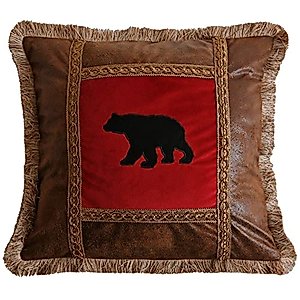 BLACK FOREST DECOR Bear Pane Pillow