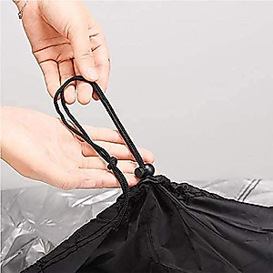 CLVEDU Chimenea Cover 122cm Outdoor Patio Chimenea Cover Waterproof Black Garden Heater Rain Sun UV Protector with Storage Bag