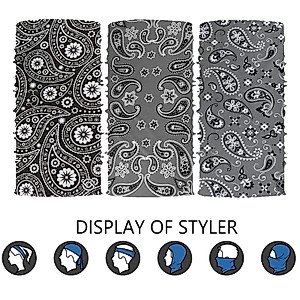 MOXBEST Neck Gaiter Mask Face Scarf Bandana Tube Cover Headwear Balaclava Headband Headwrap for Men and Women