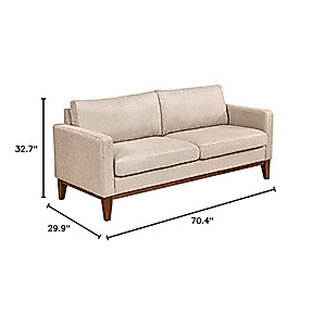 LifeStyle Solutions Derry Sofa, 70.4" W x 29.9" D x 32.7" H, Beige