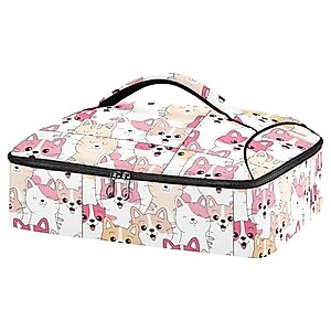 Kcldeci Insulated Thermal Food Carrier Insulated Casserole Carrier for Hot or Cold Food,Cat Lots Full Insulated Tote Bag for Potluck Cookouts Parties Picnic,Lasagna Lugger