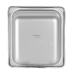 Chef's Supreme 2.5" Deep Sixth Size Commercial Stainless Steam Table Pan (2.5" Deep)
