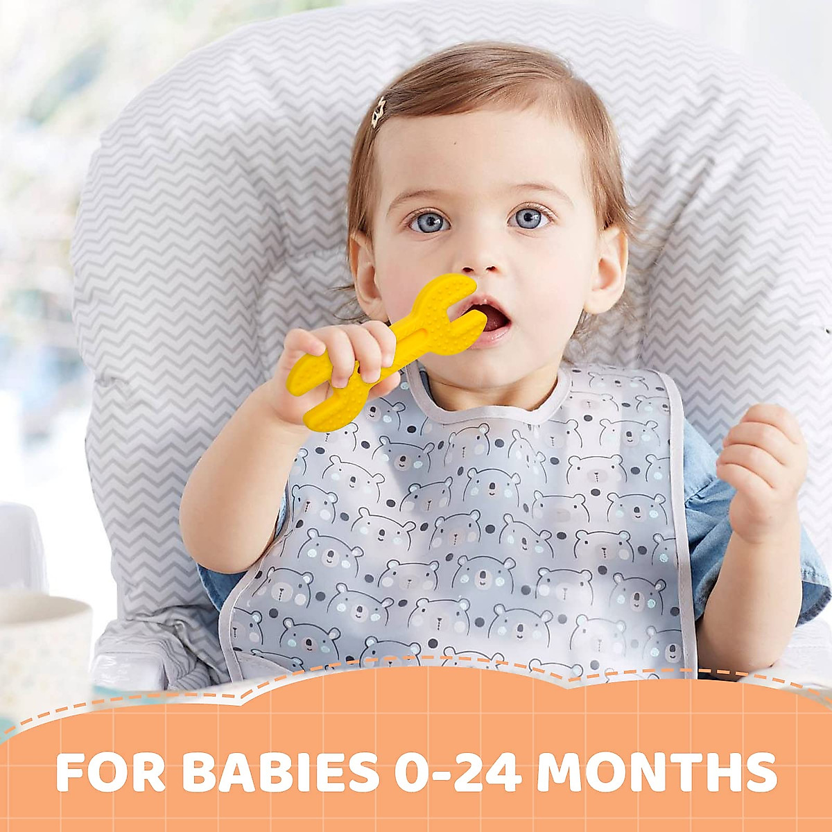 Baby Boy Toys - Baby Molar Teether Teething Toys 0-6 Months 6-12 - Soothe Babies Sore Gums Chew Toys - BPA Free Silicone - 4 Pack