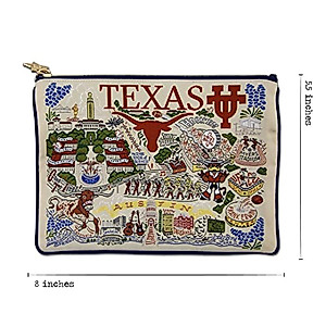 catstudio University of Texas College Zip Pouch | Use as Wallet, Clutch, Handbag or Makeup Bag