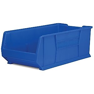 Akro-Mils 30293 Super-Size AkroBin Heavy Duty Stackable Storage Bin Plastic Container, (30-Inch L x 16-Inch W x 11-Inch H), Blue, (1-Pack)
