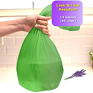 Disposable Diaper Pail Refill Plastic Bag (120 count) Compatible with Ubbi Diaper Bag Pail 13 Gallon Capacity Green Eco-friendly Diaper Pail Bag (120 ct., Lavender Scented)