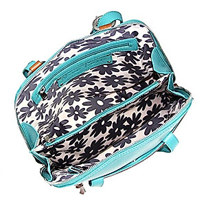 Carina Convertible Leather Tote/Backpack (Stone)