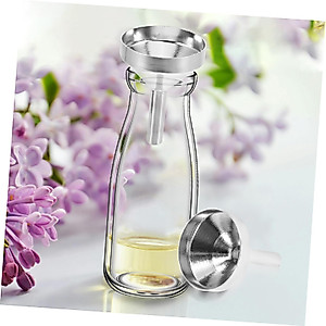 Baluue 12pcs 2.5 Inch x 0.6 Inch Small Metal Funnels with 2 Pack Mini Pipette for Filling Bottle and Containers, Oil and Liquid Filling and Tranfer Funners Tool Kit