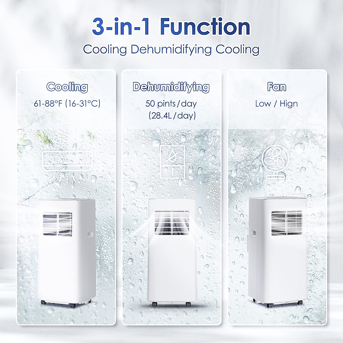 EUHOMY AC-8 Portable air Conditioner, White