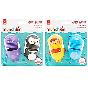 Munchkin® CleanSqueeze™ Mold Free Baby and Toddler Bath Toy Squirts, 4 Piece Set