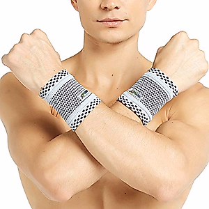 NeoTech Care Wrist Band - Light, Elastic, Men, Women, Right or Left - Grey Color (Size S, 1 Pair)