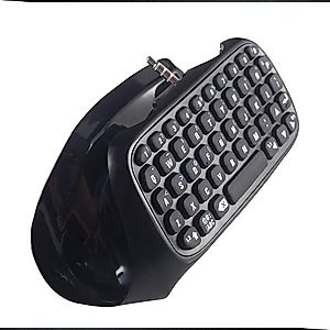 JIMAT Wireless Keypad Compatible for PS4 Keyboard PlayStation Slim Pro Controller ChatPad Input Text Search Chat | Built-in Speaker 3.5mm Jack