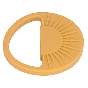 Garosa Baby Silicone Teether Toy Safe Semi Circular Sun Easy to Hold Infant Molar Teether Infant Molar Teether Baby Chewing Toys Baby Toy for Infant Soothe Teething(003 Yellow