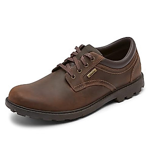 Rockport mens Storm Surge Water Proof Plain Toe oxfords shoes, Tan, 9.5 US