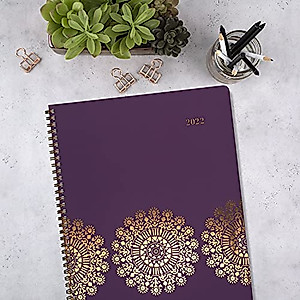 Cambridge 2022 Weekly & Monthly Appointment Book & Planner by Cambridge, 8-1/2" x 11", Large, Sundance, Purple (5051-905)