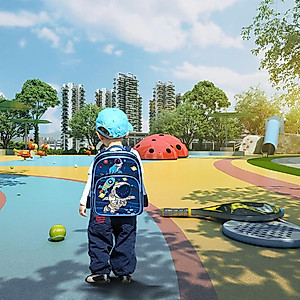 YUNYINIE Travel Backpack for School, Kids Backpack Boys Girls, Space Astronaut Preschool Backpack School Supplies for Kids, 16.5Inch