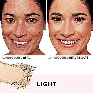 IT Cosmetics CC+ Airbrush Perfecting Powder Foundation - Buildable Full Coverage Of Pores & Dark Spots - Hydrating Face Makeup with Hyaluronic Acid - Talc-Free - 0.33 oz - Light